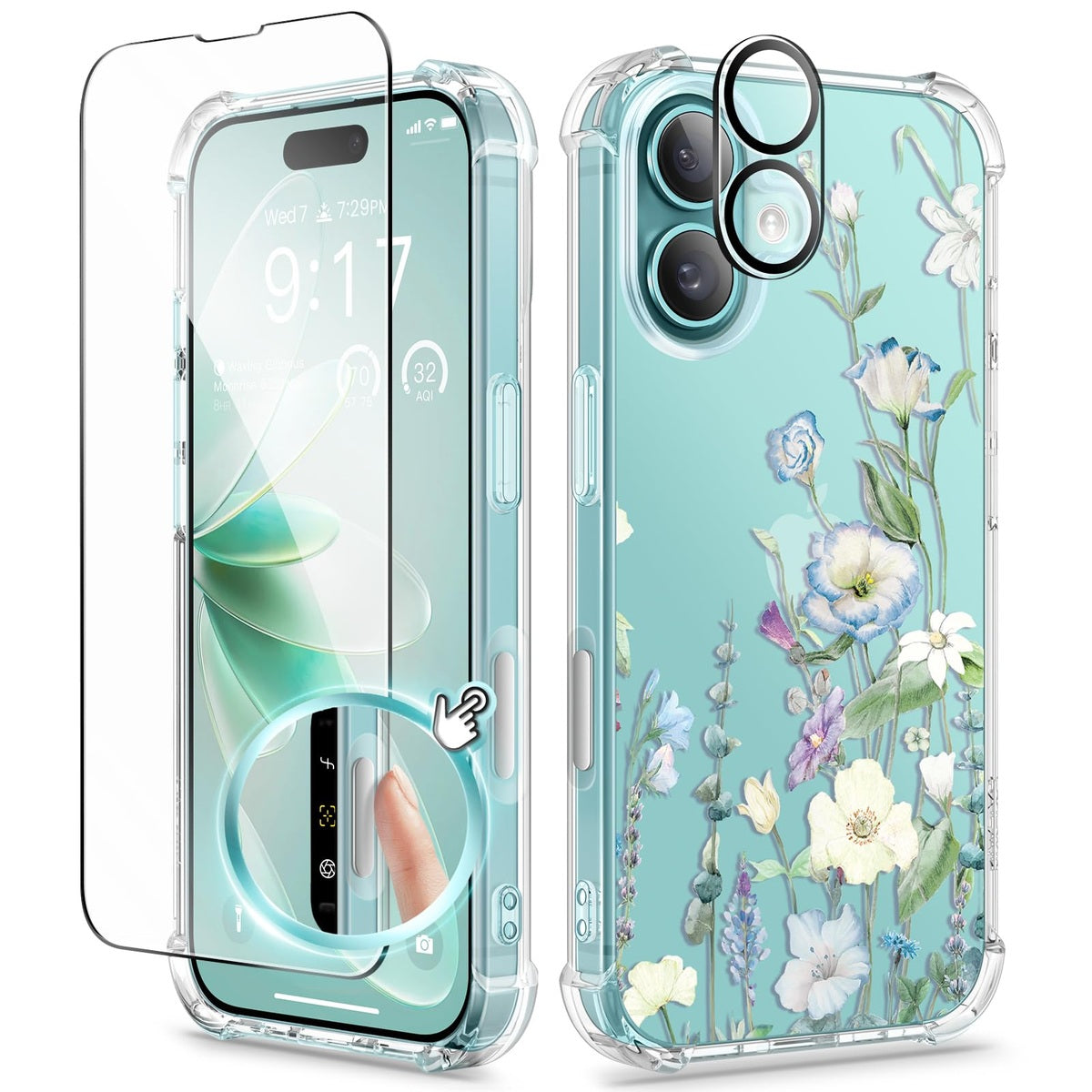 gviewin-for-iphone-16-case-with-screen-protector-camera-lens-protector ...