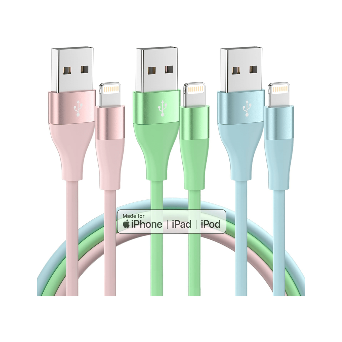 Effortlessly Charge and Sync with iPower 10FT MFi Lightning Cables - 3 ...